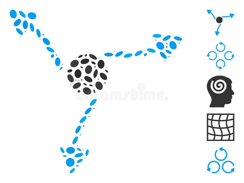 Ellipse Collage Curve Arrows Stock Illustration - Illustration of ...