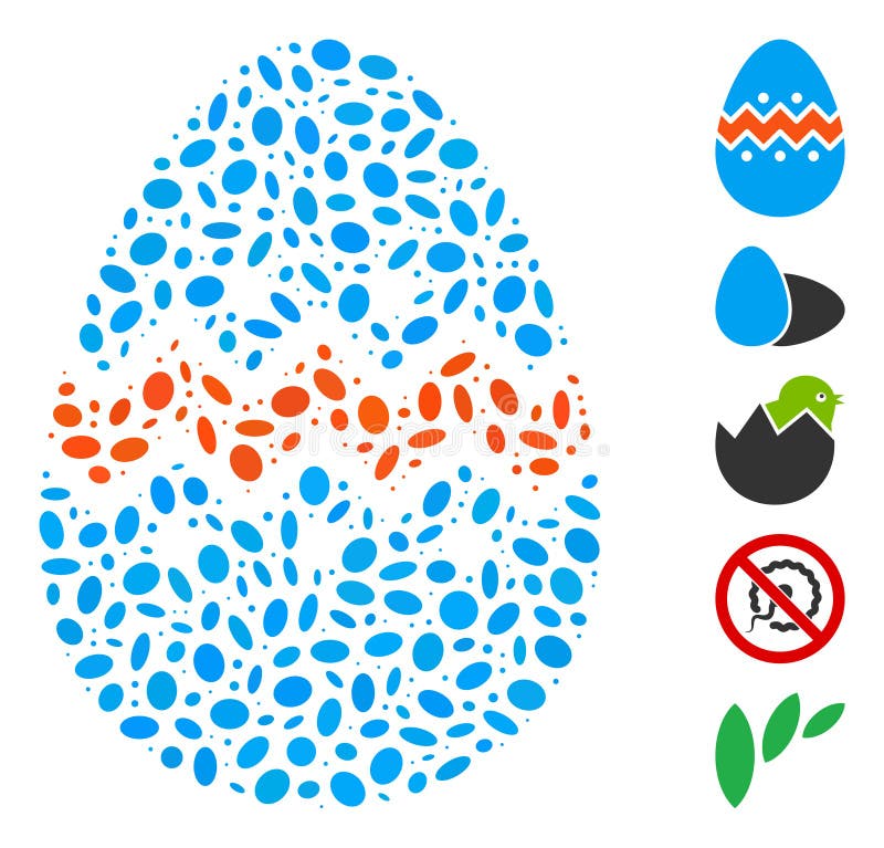 Ellipse Collage Easter Egg stock illustration. Illustration of ...