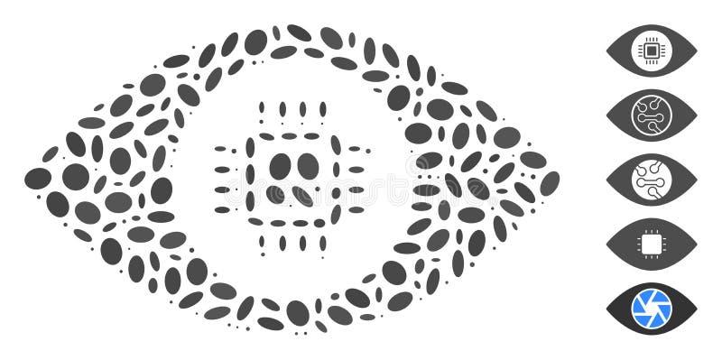 Ellipse Collage Electronic Vision Lens Stock Illustration ...