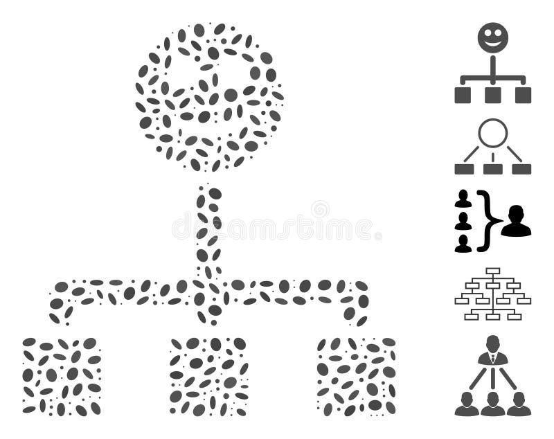 Ellipse Collage Happy Hierarchy Stock Illustration - Illustration of ...