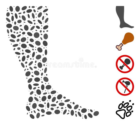 Ellipse Collage Leg stock illustration. Illustration of organized ...