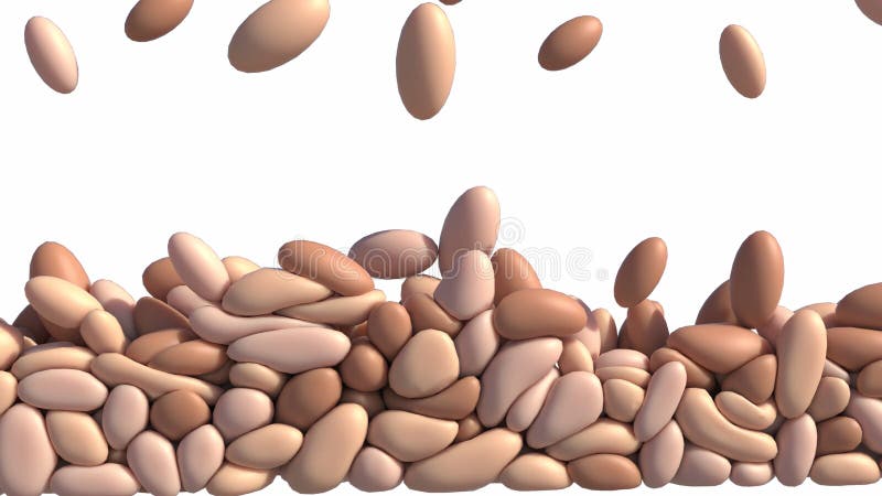 Ellipse Fat Cells Fall on Transparent Back 3d Stock Illustration ...