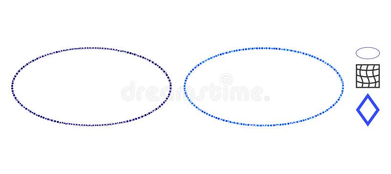 Ellipse Frame Mosaic Icon of Circles Stock Vector - Illustration of ...