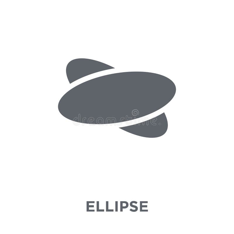 Ellipse Icon Vector Sign and Symbol Isolated on White Background Stock ...