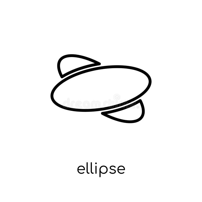 Ellipse Icon from Geometry Collection. Stock Vector - Illustration of ...