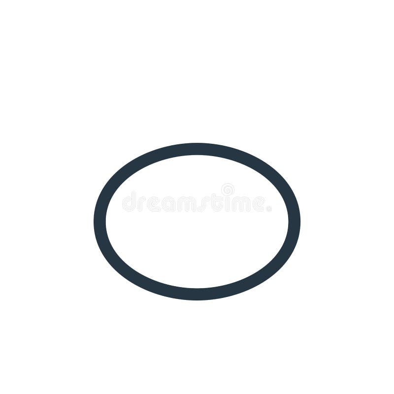 Ellipse Icon Vector from Vector Editing Concept. Thin Line Illustration ...
