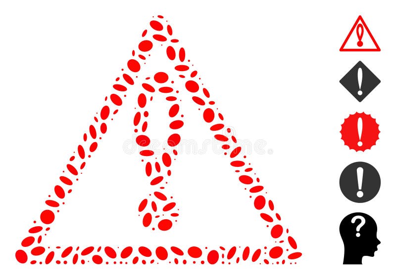 Ellipse Mosaic Danger stock illustration. Illustration of elliptic ...