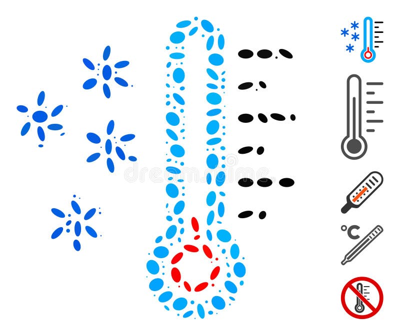 Ellipse Mosaic Frost Temperature Stock Illustration - Illustration of ...