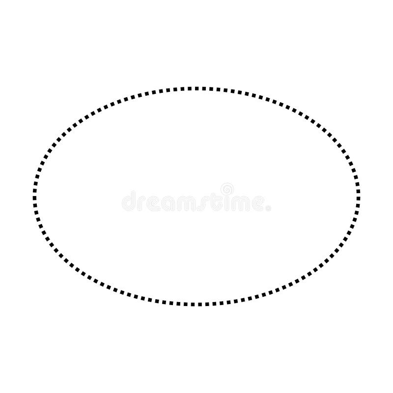 Ellipse Shape Dotted Symbol Vector Icon for Creative Graphic Design Ui ...