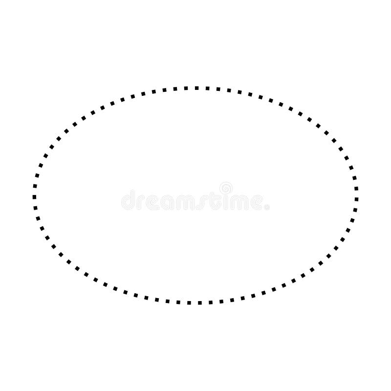 Ellipse Shape Dotted Symbol Vector Icon for Creative Graphic Design Ui ...