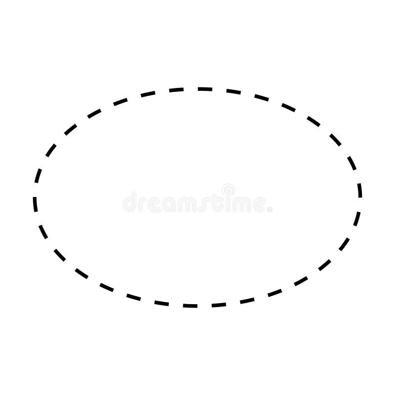 Ellipse Symbol Dashed Shape Vector Icon for Creative Graphic Design Ui ...