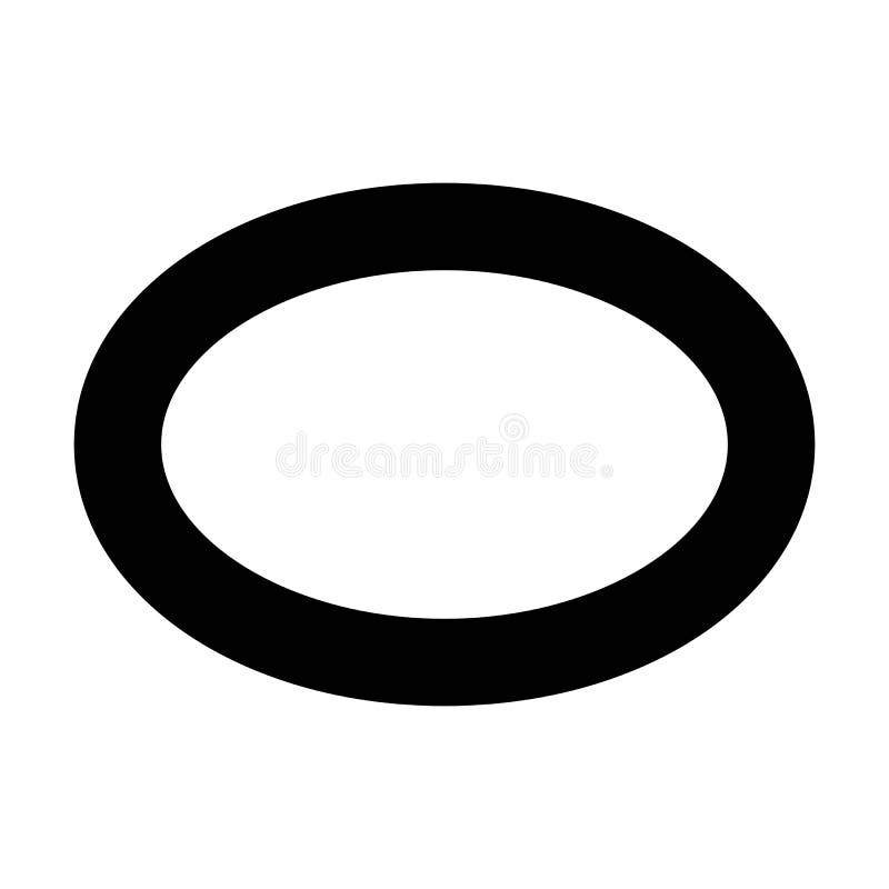 Ellipse Symbol Shape Vector Icon for Creative Graphic Design Ui Element ...