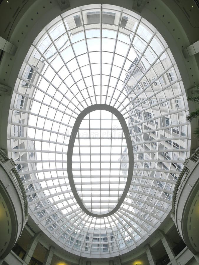 Ellipse Transparent Ceiling Stock Image - Image of light, interlaced ...