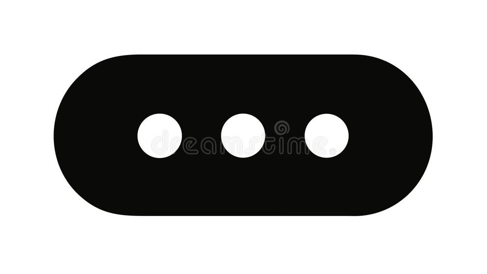 Ellipsis Icon, More Options or Loading Symbol, Vector Design Generative ...
