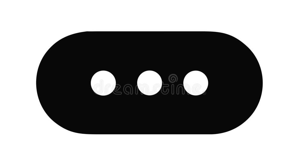 Ellipsis More Options Icon for UI Menu Navigation Wait, Vector Design Generative AI Stock Vector ...