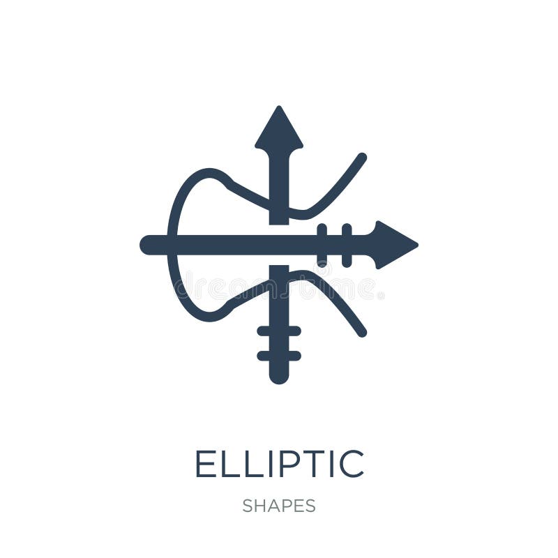 Elliptical Icon in Trendy Design Style. Elliptical Icon Isolated on White Background Stock ...