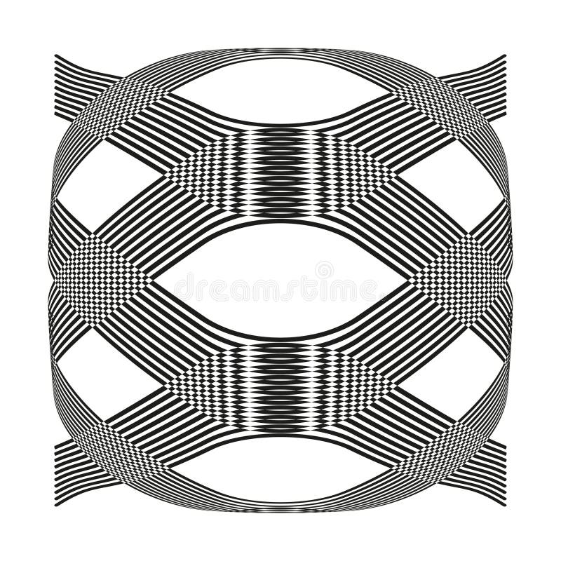 Elliptic Loop Icon. Double Band Pattern. Interwoven Ring Vector ...