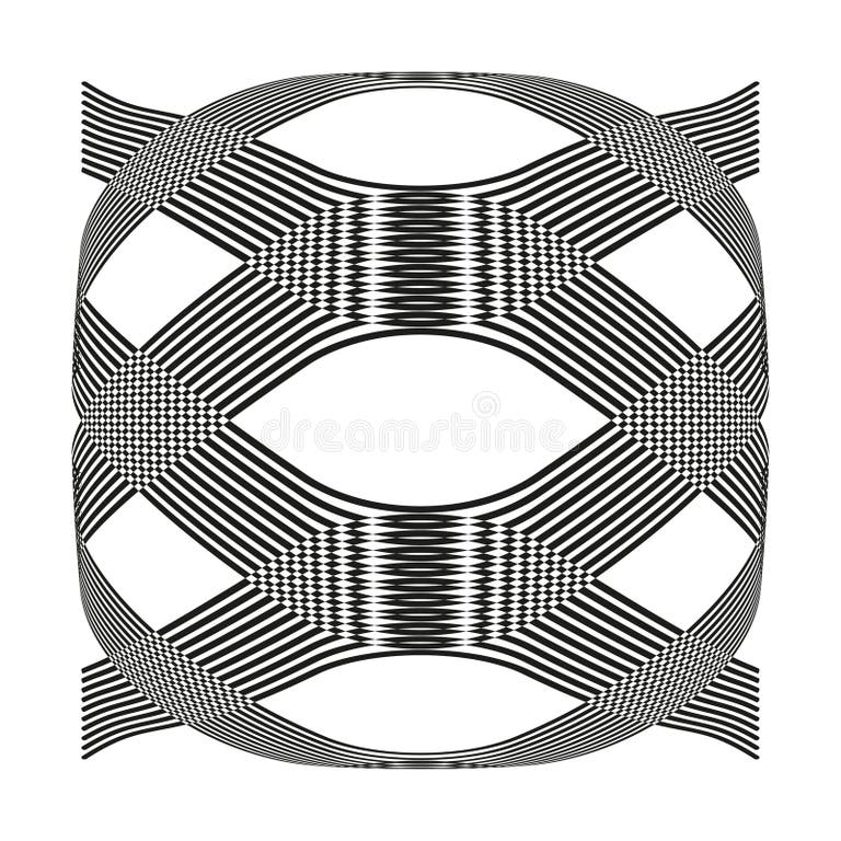 Elliptic Loop Icon. Double Band Pattern. Interwoven Ring Vector ...