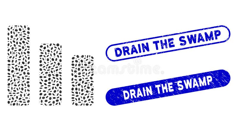 DRAIN the SWAMP Text on Brown Round Grungy Stamp Stock Illustration ...