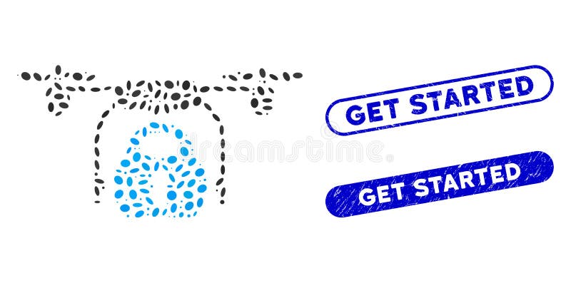 Elliptic Mosaic Load Cargo Drone with Scratched Get Started Watermarks ... Elliptic Mosaic Load Cargo Drone with Scratched Get Started Watermarks ...