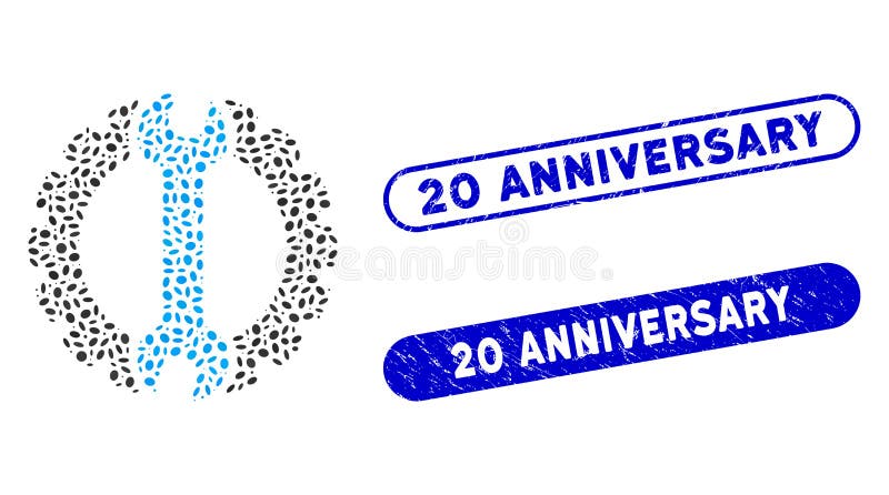 Elliptic Mosaic Options with Scratched 20 Anniversary Watermarks Stock ... Elliptic Mosaic Options with Scratched 20 Anniversary Watermarks Stock ...