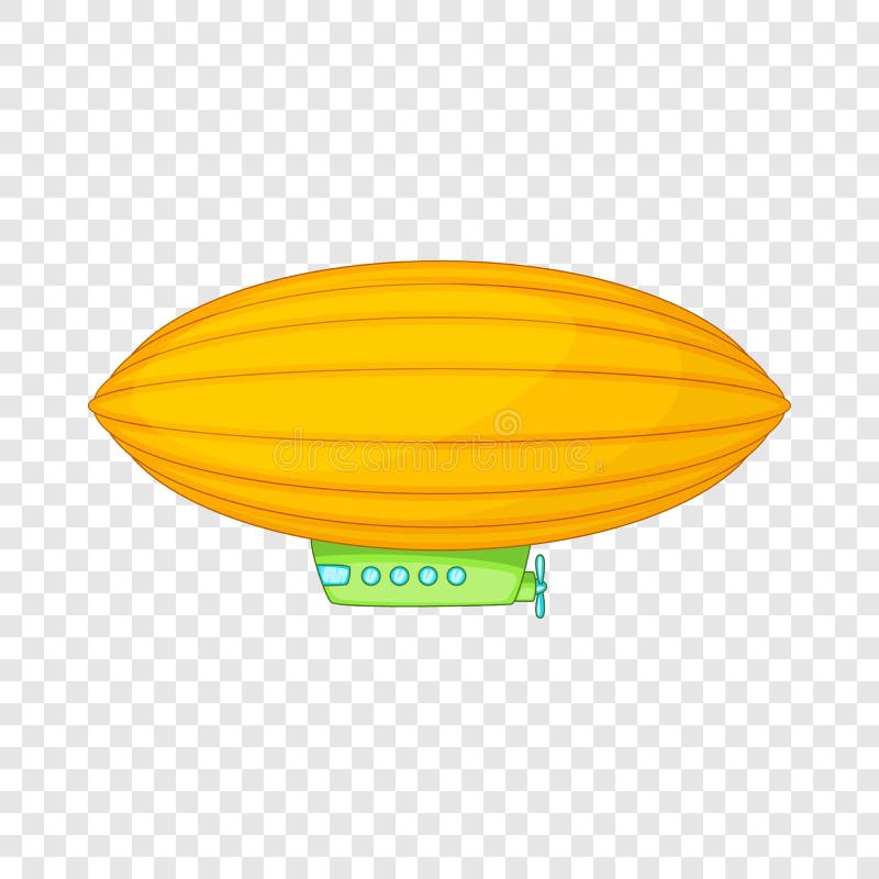 Elliptical Airship Icon, Cartoon Style Stock Vector - Illustration of ...