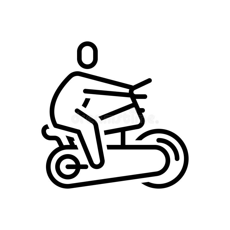 Black Line Icon for Elliptical Bike, Elliptical and Gym Stock ...