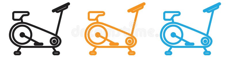 Elliptical Bike Vector Logo Set Collection for Web App Ui Stock Vector ...