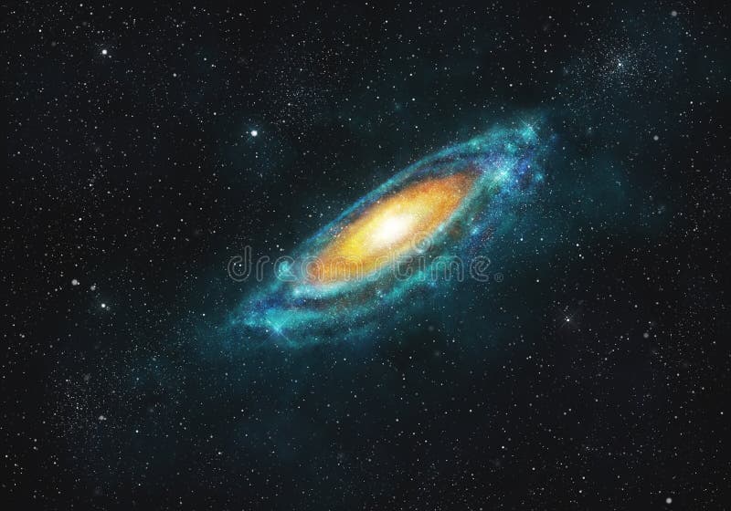 An Elliptical Galaxy stock image. Image of painting - 238535385