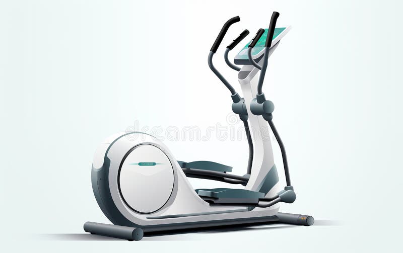 Elliptical Machine on a White Background -Generative Ai Stock ...