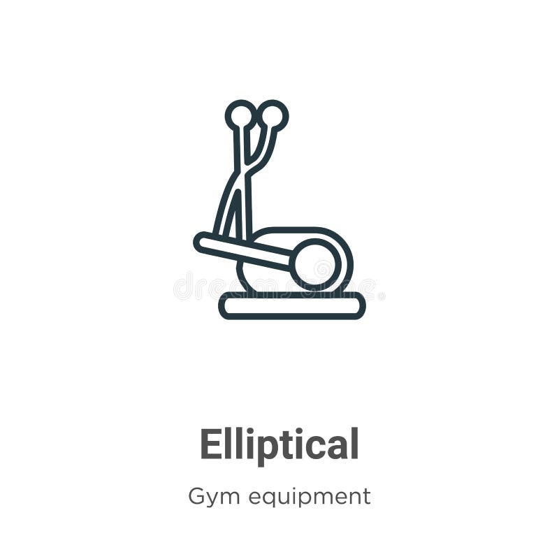 Elliptical Outline Vector Icon. Thin Line Black Elliptical Icon, Flat Vector Simple Element ...