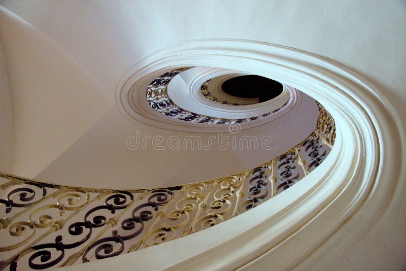 Elliptical Staircase in the Monastery Plasy Stock Image - Image of ...