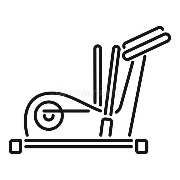 Elliptical Trainer Machine Icon Representing Gym Workout Stock Vector ...