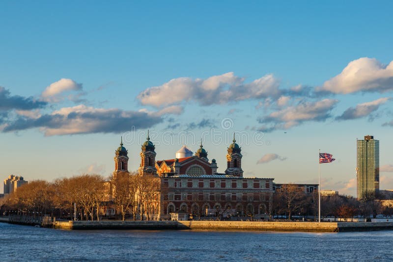 Ellis island from side. editorial image. Image of ellis - 83725280