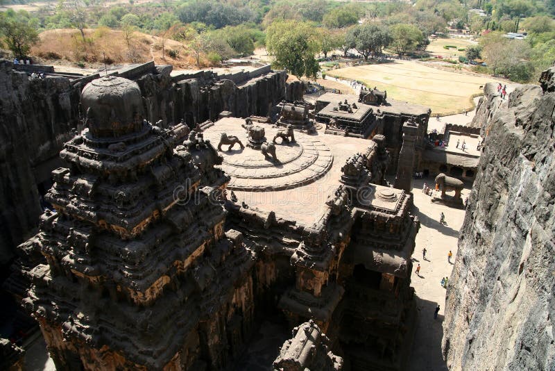 The Jain Temple . Ellora Caves. Stock Photo - Image of statue, jainism ...
