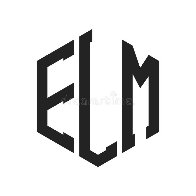 ELM Logo Design. Initial Letter ELM Monogram Logo Using Hexagon Shape ...