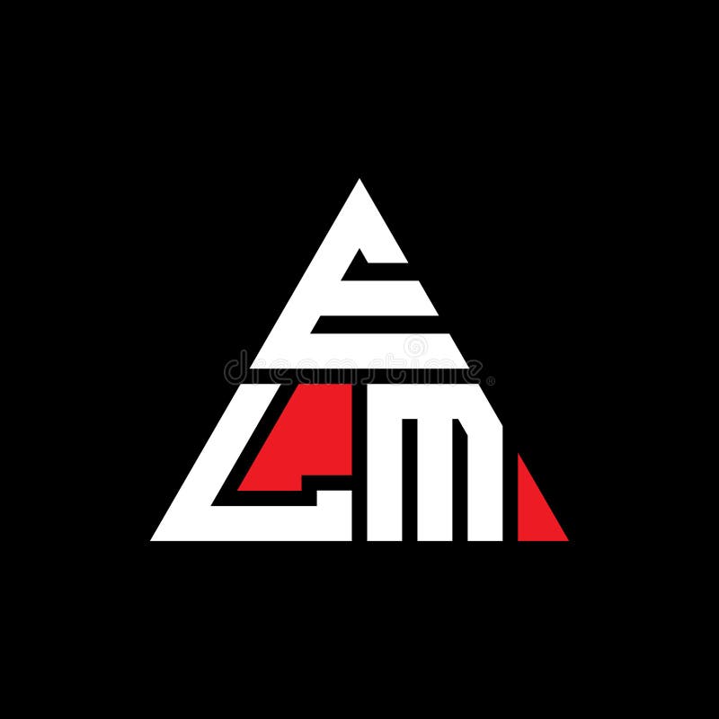 ELM Triangle Letter Logo Design with Triangle Shape. ELM Triangle Logo ...