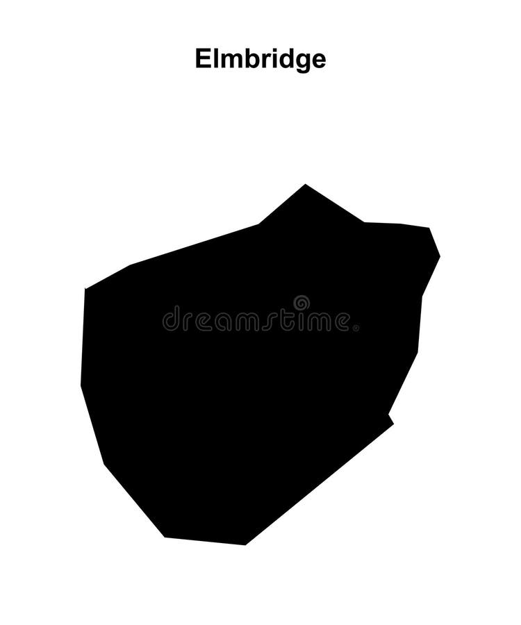 Elmbridge outline map stock illustration. Illustration of vector ...