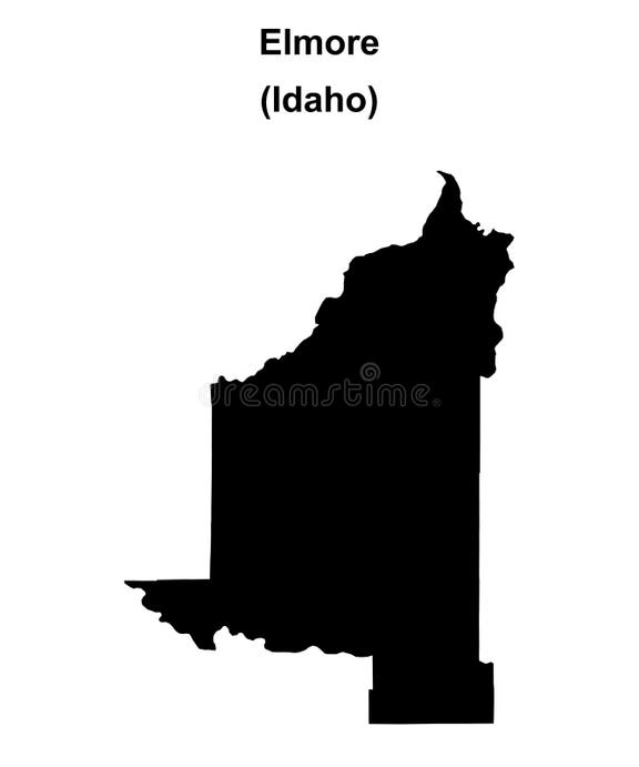 Elmore outline map stock vector. Illustration of template - 360778475