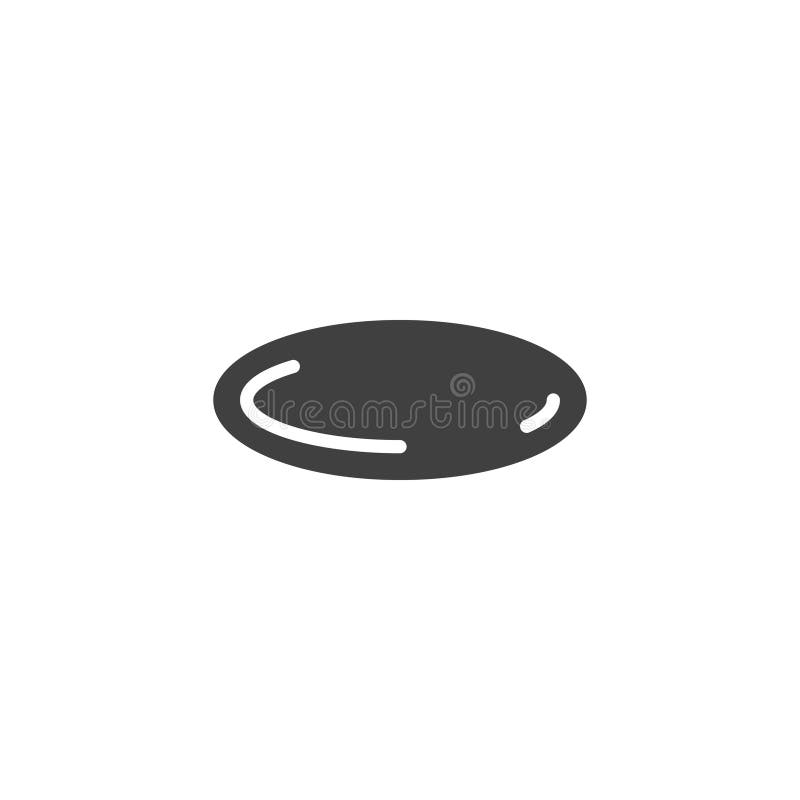 Elongated Circular Shaped Button Vector Icon Stock Illustration ...