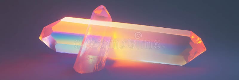 Elongated Crystal Flare with Rainbow Gradient and Soft Edges in a ...