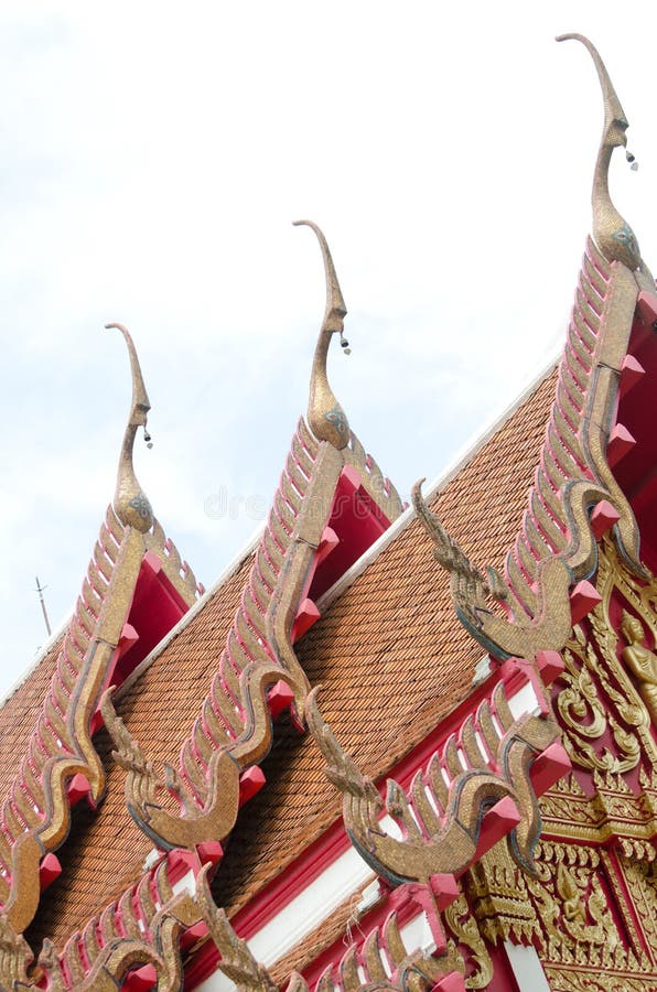 The Elongated and Elaborately Buddhist Temple Stock Image - Image of ...