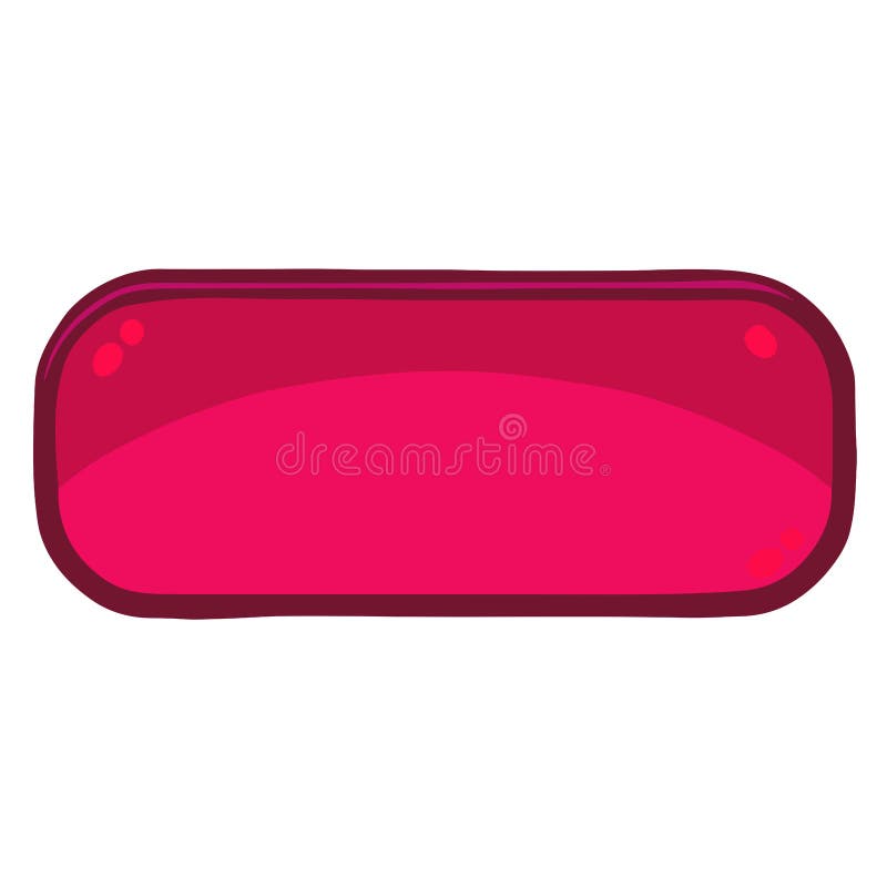 Elongated Rectangular Pink Button Game Website Stock Vector ...