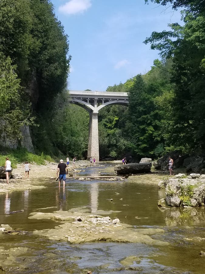 David Street Bridge editorial photo. Image of park, stream - 174870121