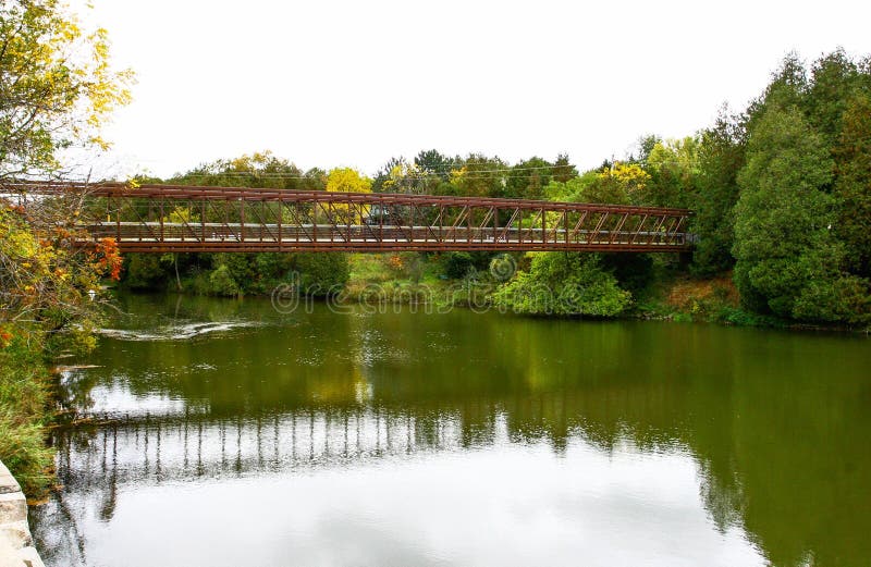 Elora Ontario in the fall stock photo. Image of park - 128830900