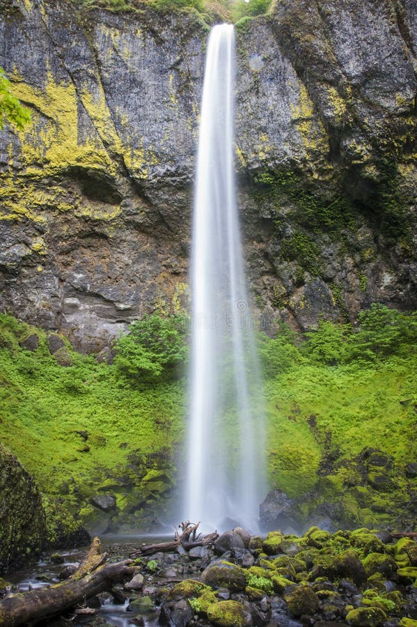 Elowah Falls, Columbia Gorge, Oregon Stock Image - Image of scenery ...