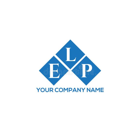 ELP Letter Logo Design on WHITE Background. ELP Creative Initials ...
