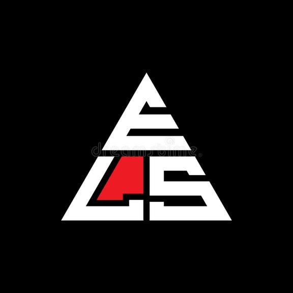 ELS Triangle Letter Logo Design with Triangle Shape. ELS Triangle Logo ...