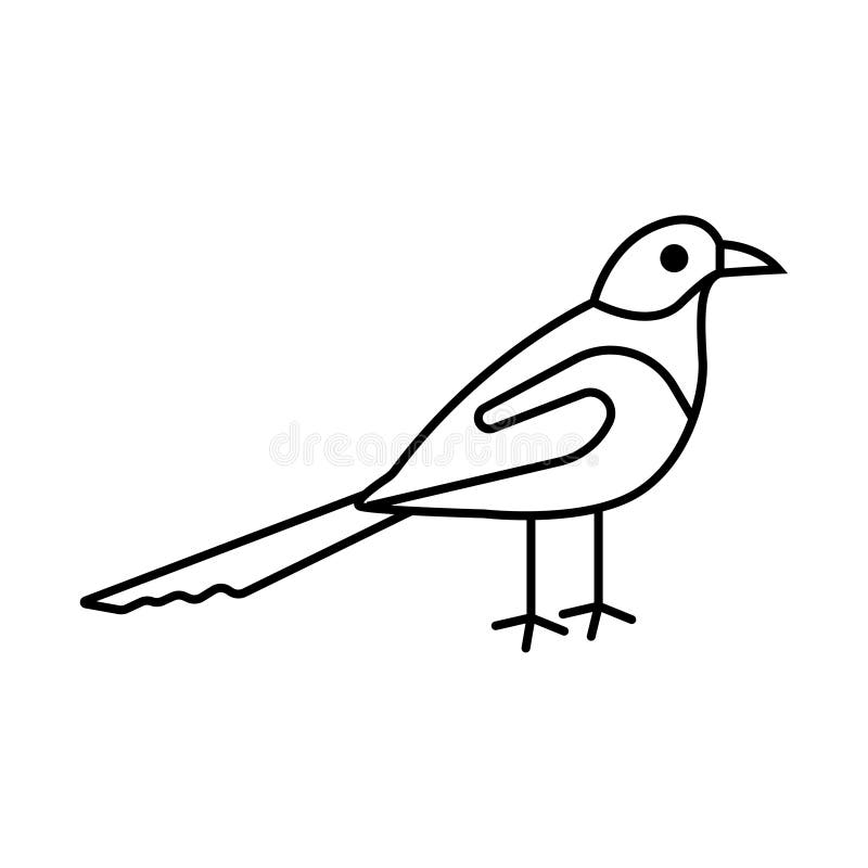 ELSTER-Vogelvektorzeichen-Symbolillustration Stock Abbildung ...