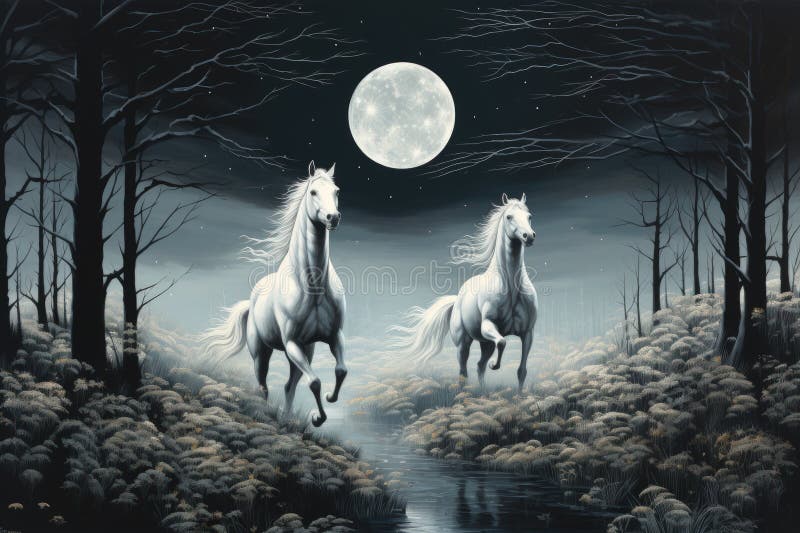 Elusive Centaurs Galloping through Moonlit Meadows - Generative AI ...